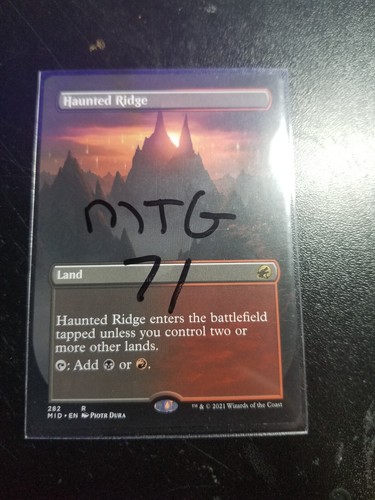 MTG: Innistrad: Midnight Hunt: Borderless Haunted Ridge: LP Condition ...
