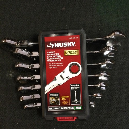 Husky Flex-HEAD Ratcheting MM Combination Wrench Set 7-Piece - 1005 665 ...