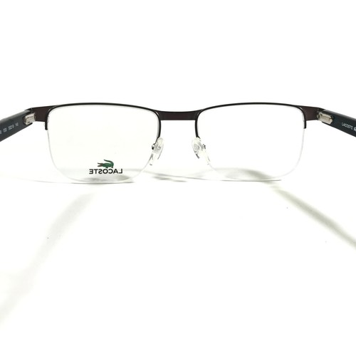 Lacoste L2248 033 Eyeglasses Frames Grey Green Rectangular Half Rim 53 ...