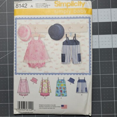 Simplicity S8142 Size A (XXS-L) Romper sets | eBay