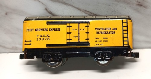 Marx Trains FGEX 10965 Fruit Growers Express Refrigerator Tin Litho ...