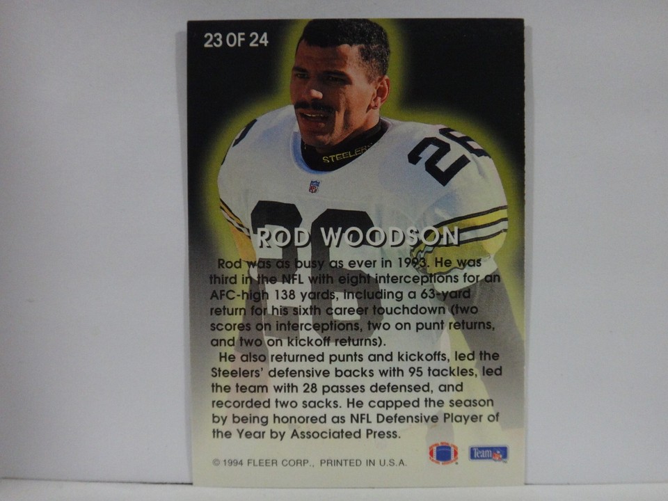 1994 Fleer All-Pro Rod Woodson #23 HOF | eBay