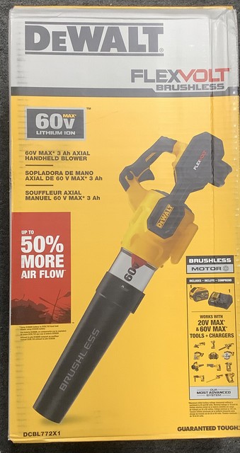 DEWALT DCBL772X1 60V Flexvolt Brushless Handheld Axial Blower for sale ...