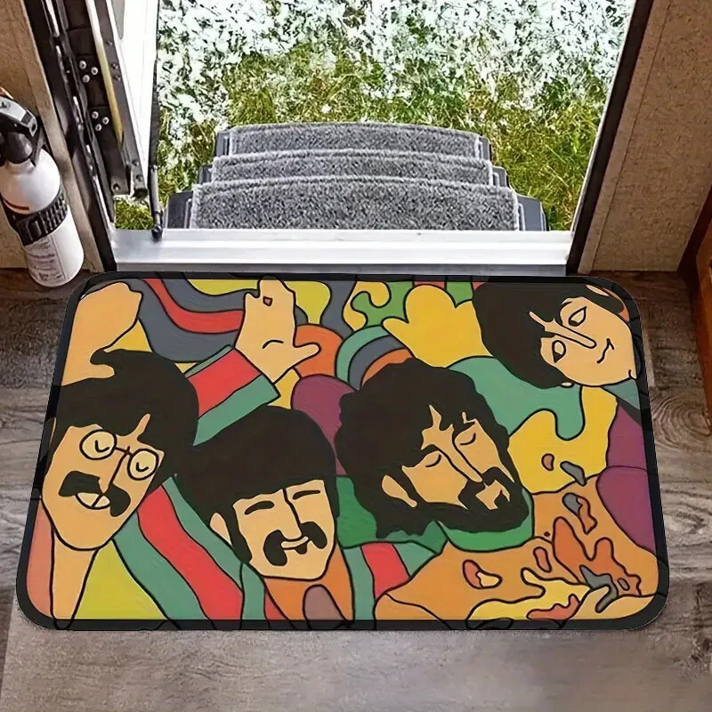 THE BEATLES DOORMAT Psychedelic Retro Rock/Pop Music Floor Mat (23.4 ...