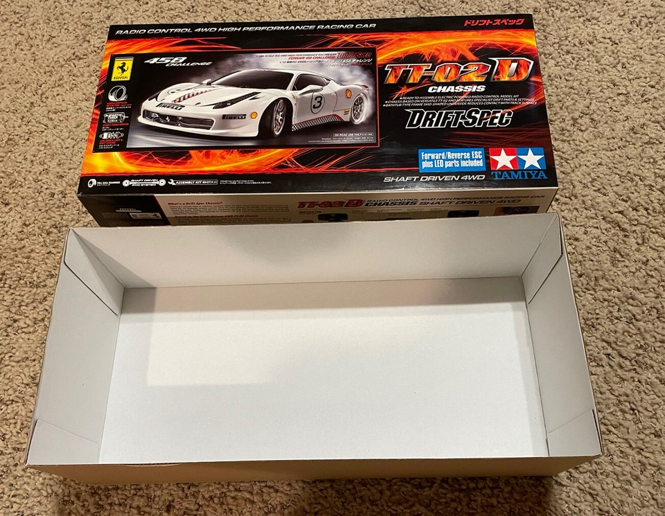 93042 Tamiya Ferrari 458 Challenge Drift Spec TT02D - Empty Box TT02FT ...