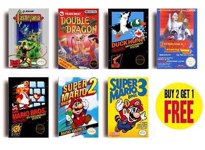 A4 RETRO NINTENDO NES GAME POSTERS COLLECTION Print Wall Decor Fan Art ...