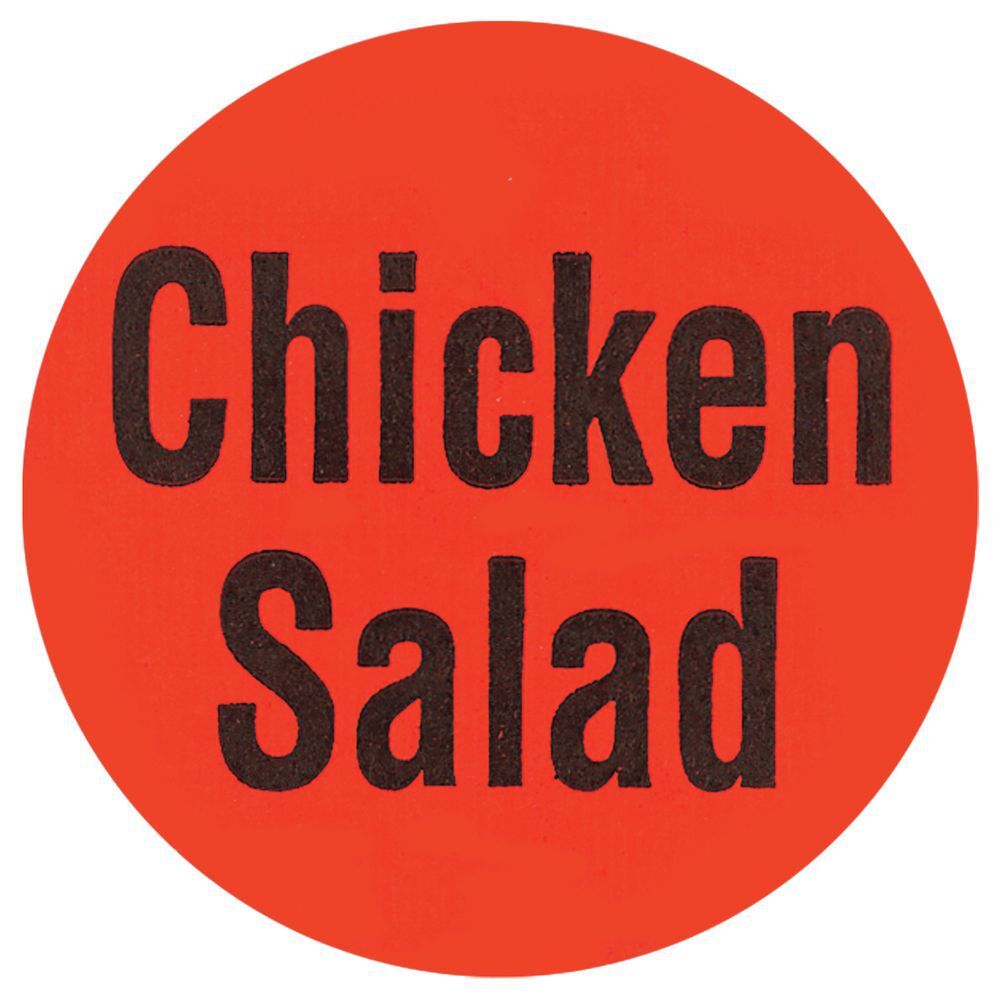 Chicken Salad Labels Red Deli Dot Packaging Labels Black Imprint - 1 ...