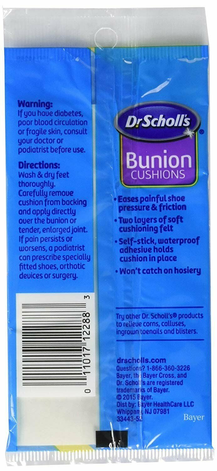 Dr. Scholl's Bunion Cushions Shoe Pressure & Friction Pain Relief Self ...