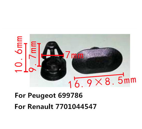 100x Door seal tape Weather-Strip Clip for Renault 7701044547 Peugeot ...