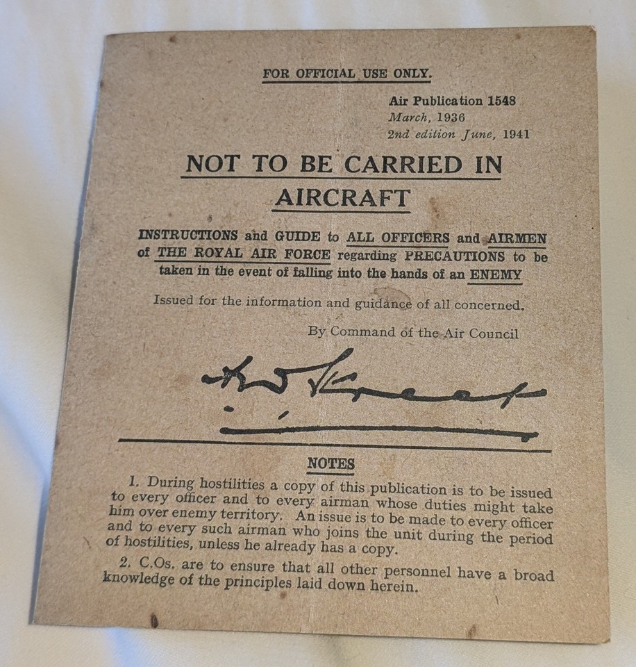 2 RAF Cards ID World War 2 Royal Air Force Signed Military Blue Veteran ...