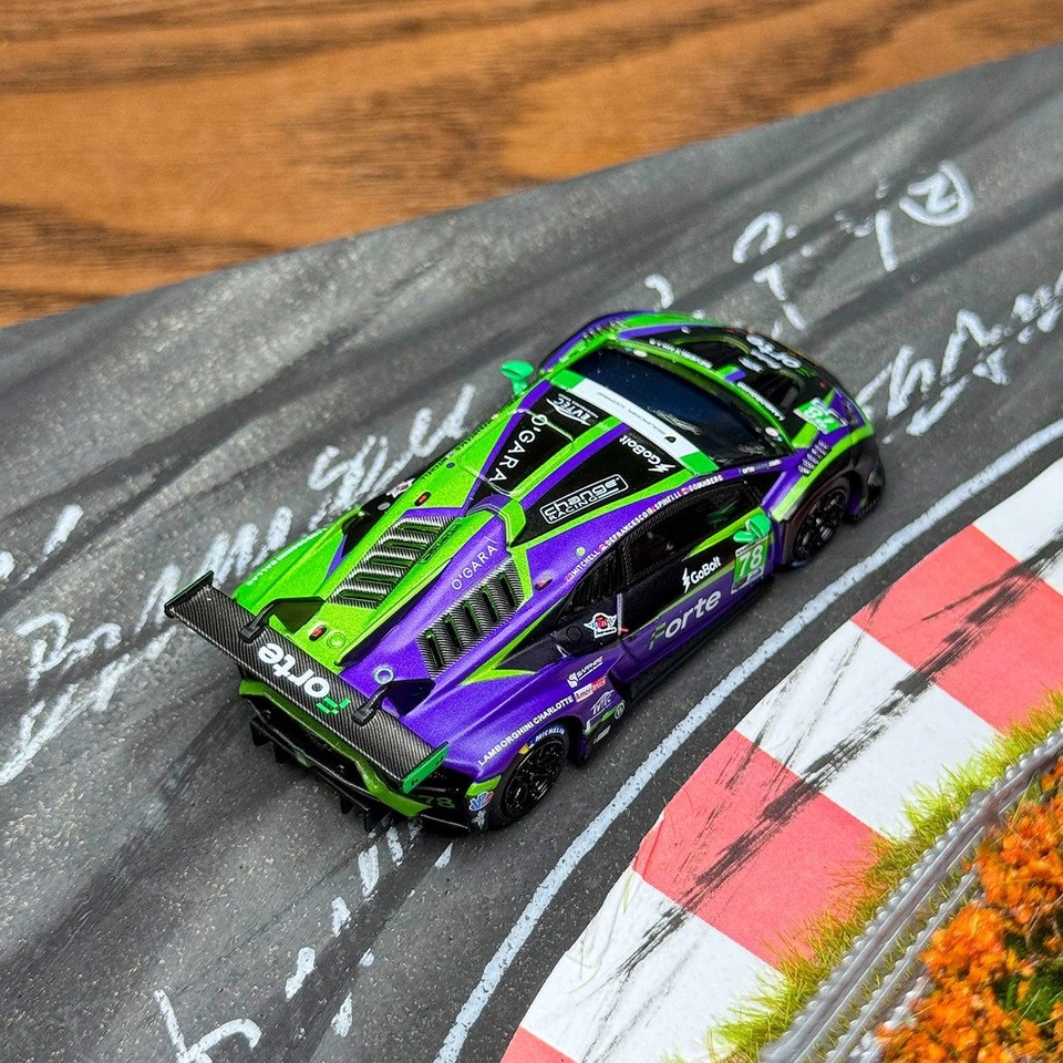 Mini GT 1062 Lamborghini Huracan GT3 EVO2 #78 Forte Racing 2024 IMSA ...