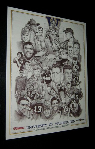 '90 Signed MICHAEL G REAGAN 100 YEARS OF UNIVERSITY OF WASHINGTON HUSKY ...
