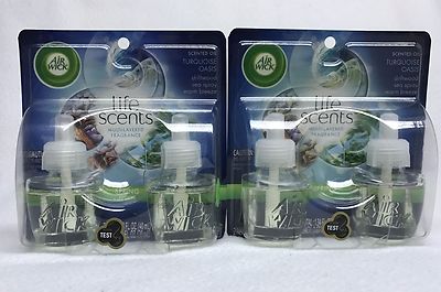 4 Refills Air Wick Life Scents TURQUOISE OASIS Scented Oil (2 Packs) | eBay