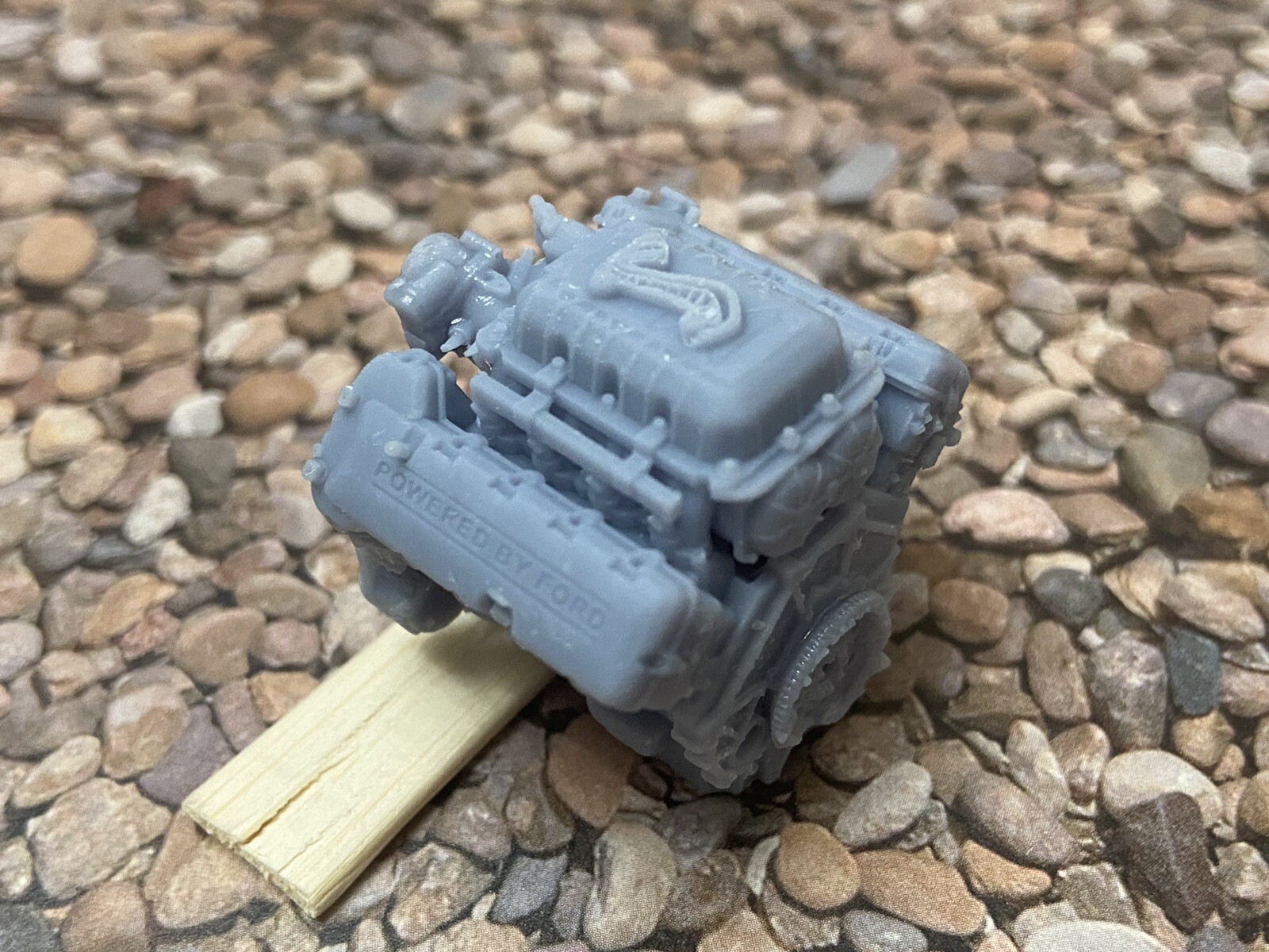 Resin Mustang GT500 Predator engine, 760 HP, for scale model cars, 1/24 ...