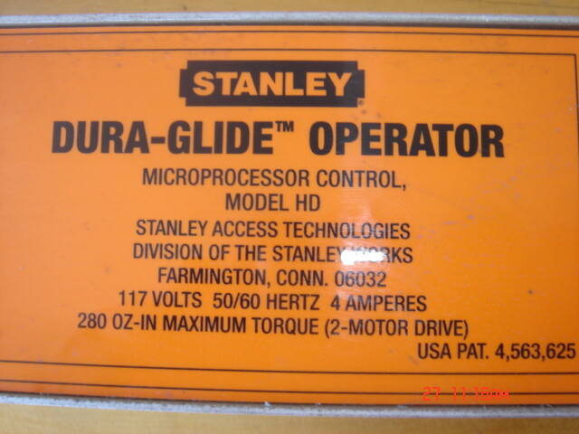 Stanley Access Technologies 2-Motor Dura-Glide Operator Microprocessor ...