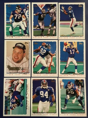 1995 Topps NEW YORK GIANTS Complete Team Set 14 w Inserts Rookies Sharp ...