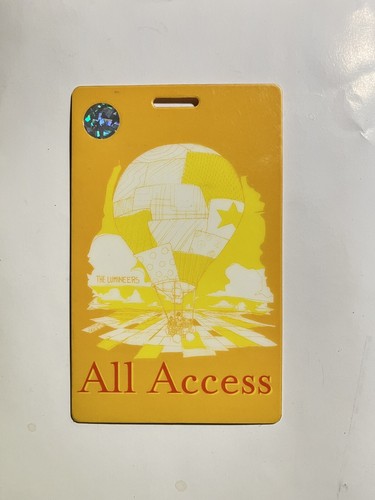 The Lumineers 084 All Access Backstage Pass | eBay