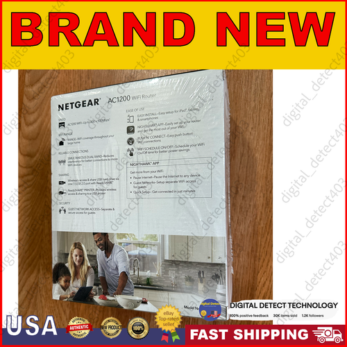 Netgear R6120 Wireless WiFi 5 Router Dual Band Internet USB Black ...