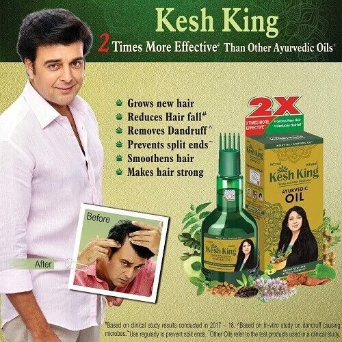 Kesh King Ayurvedic Anti Hair Fall Hair Oil 100% Ayurvedic Formula ...