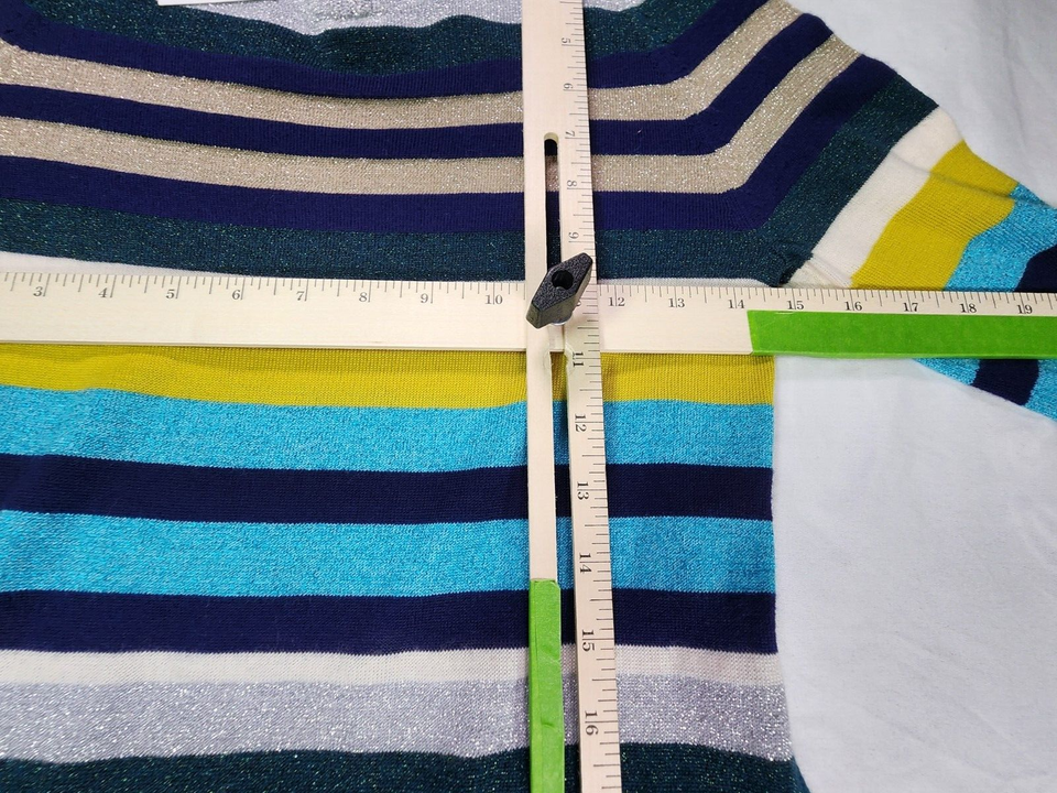 Paul Smith Women’s Sweater Striped Multicolored Crewneck XS Shiny 1/4 ...