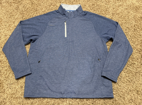 ZERO RESTRICTION Tour Series Golf 1/4 Quarter Zip Blue Pullover Sweater ...