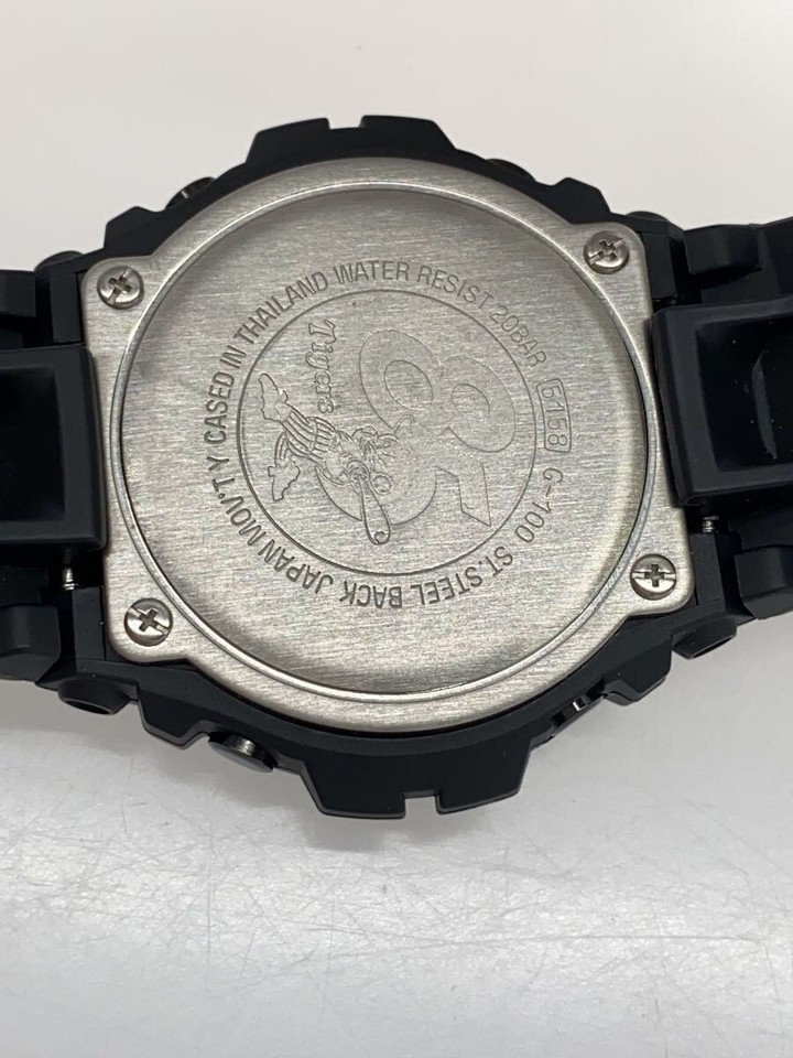 CASIO Quartz Wristwatch Digital Analog Rubber BLK BLK G 100 | eBay