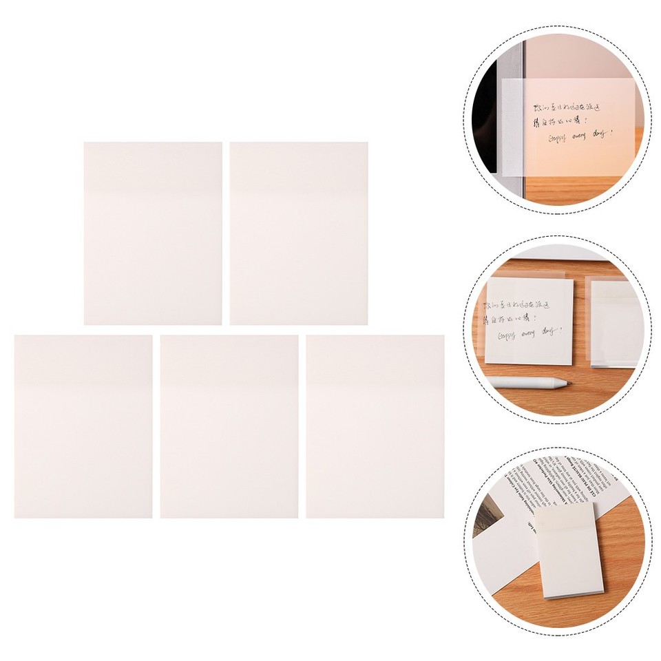 15 Pcs Transparent Note Pads Sticky Memo Pads Students Stationery | eBay UK