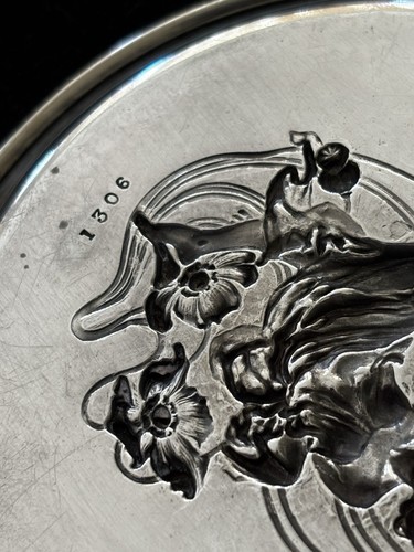 ANTQ ART NOUVEAU WILLIAM KERR STERLING SILVER PIN TRAY DISH “VIDE POCHE ...