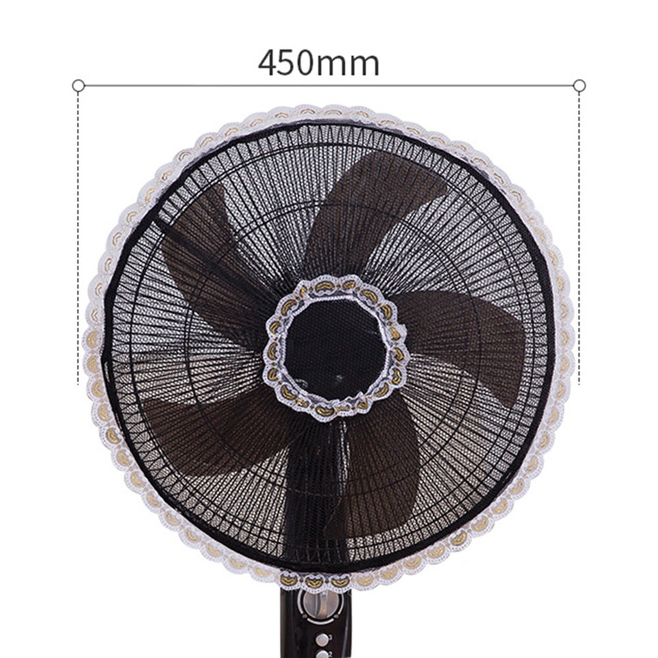 (Black)Electric Fan Dust Cover Polyester Safe Electric Fan Guard For ...