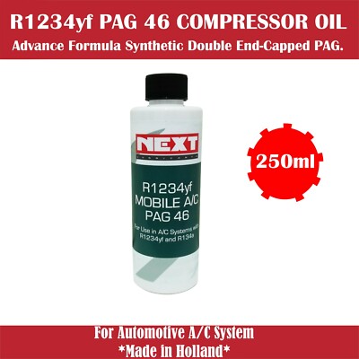 250ml AUTOMOTIVE AIRCON A/C R1234YF PAG46 SYNTHETIC COMPRESSOR OIL PAG ...