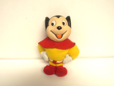 Vintage Mighty Mouse 8 inch Plush Vinyl Head Doll | eBay