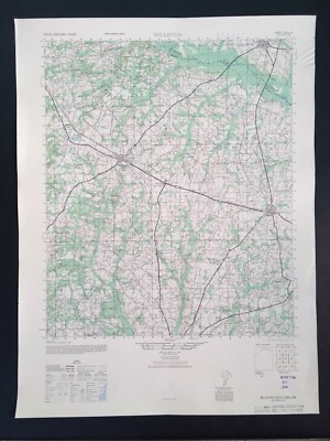 Large Vintage 1946 Williston, SC Map (Army Map Service 22" x 29" Topo ...