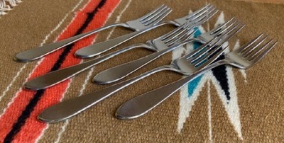 Gorham GEORGETOWN (Old) Satin Stainless Flatware Set of 6 Salad Forks ...