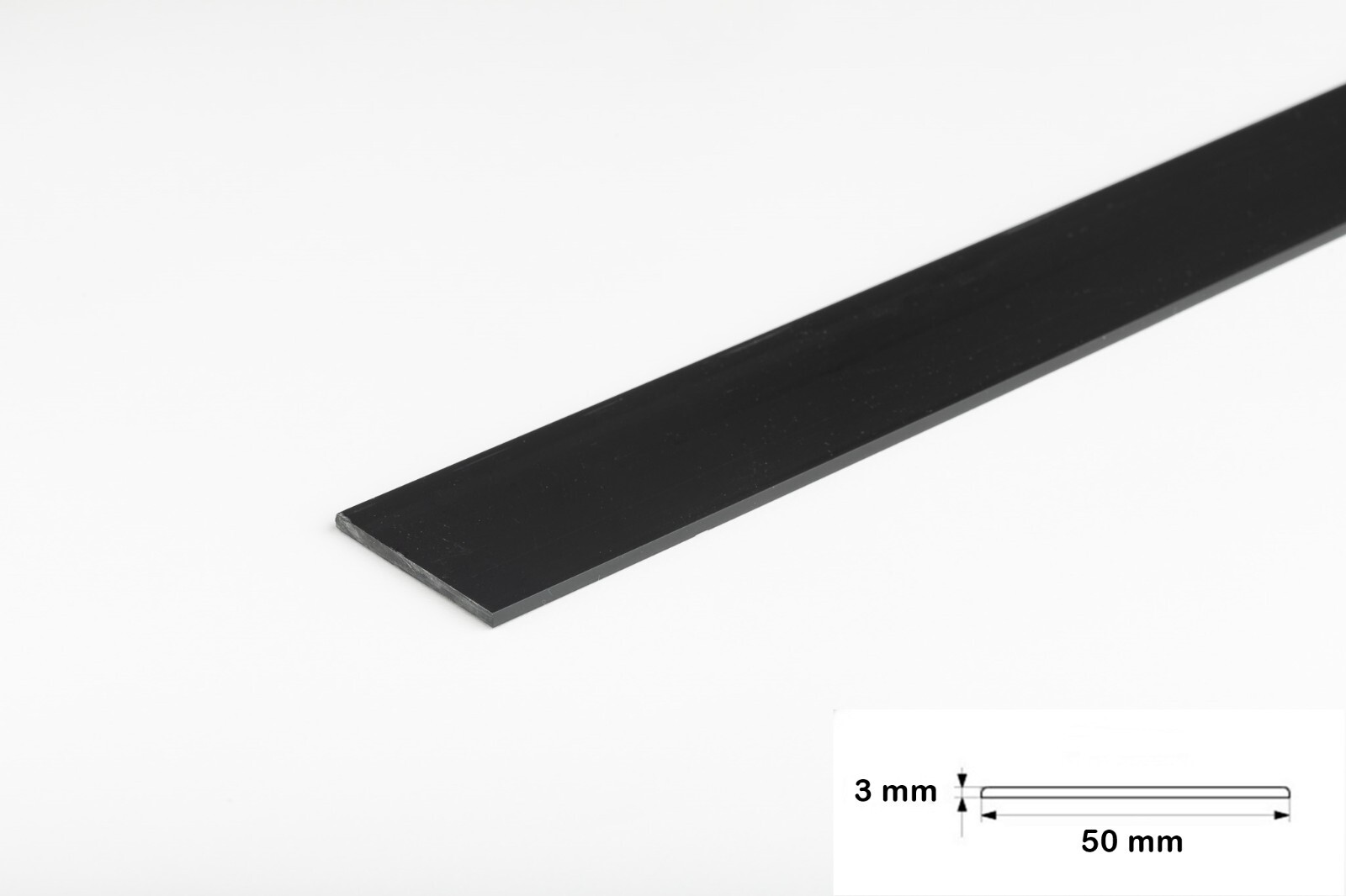 PVC Flat Bar in Multiple Sizes, 2.5 metre Black & White trim architrave ...