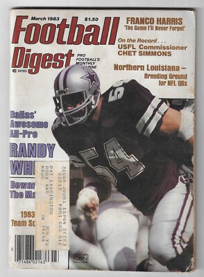 March 1983 issue of Football Digest Magazine Randy White front cover | eBay