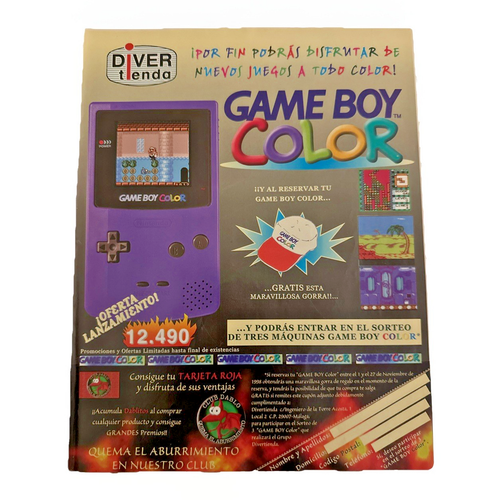 Nintendo Game Boy Color 1998 Handheld Console Video Game Vintage Print ...