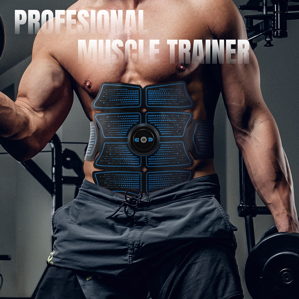 Electric Muscle Toner Machine ABS Toning Belt Simulation Fat Burner ...