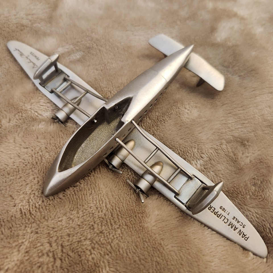 PAN AM CLIPPER SEAPLANE AIRPLANE 1:189 Pewter The DANBURY MINT Great ...