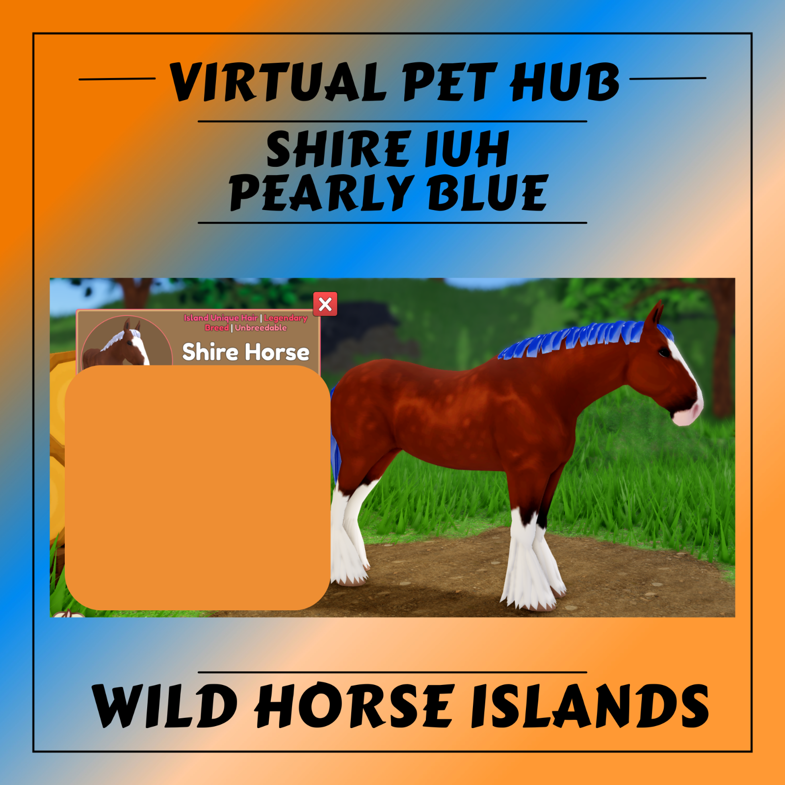 Wild Horse Islands - Shire IUH - Pearly Blue - Dapple Bay Coat - | eBay