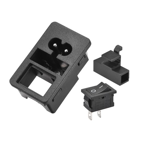 C8-8 Panel Mount Plug Adapter 250V 10A 2P 1.5mm Buckle IEC Inlet 2P ...