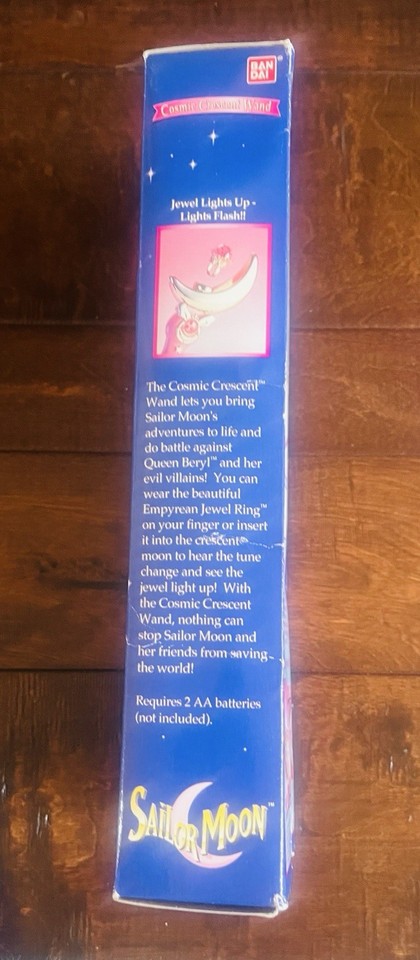 1995 Sailor Moon Cosmic Crescent Wand with Empyrean Jewel Ring BANDAI ...