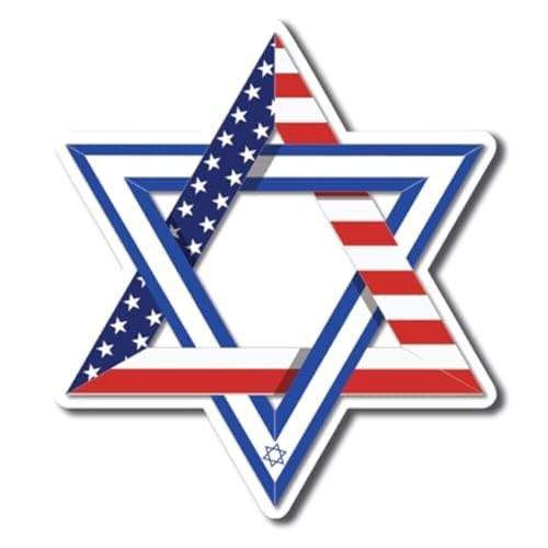 Magen David Star Shaped Combo American and Israeli David- American and ...