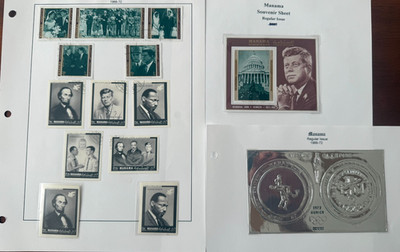 Old stamp collection harvest ~ 525 Manama Ajman - w/ sheets great ...