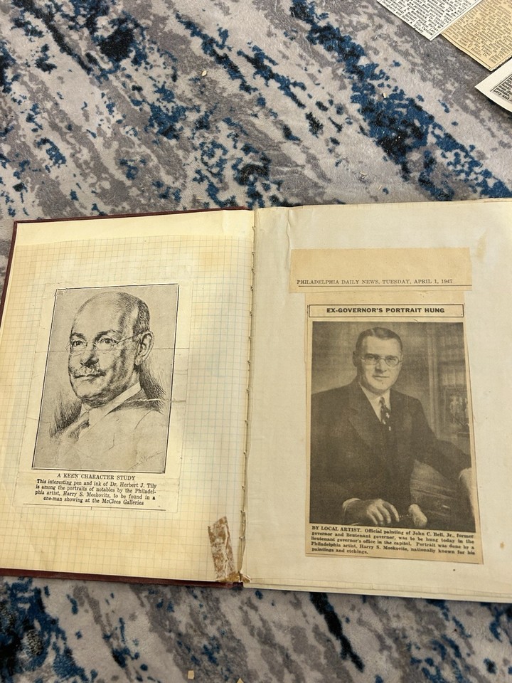 Harry Moskovitz Portrait Artist Lot Photos Articles FDR Franklin D ...