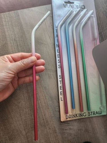Recycle Steel Drinking Straws (2x 4- Pack and 1 Brush)- FDA Approved | eBay