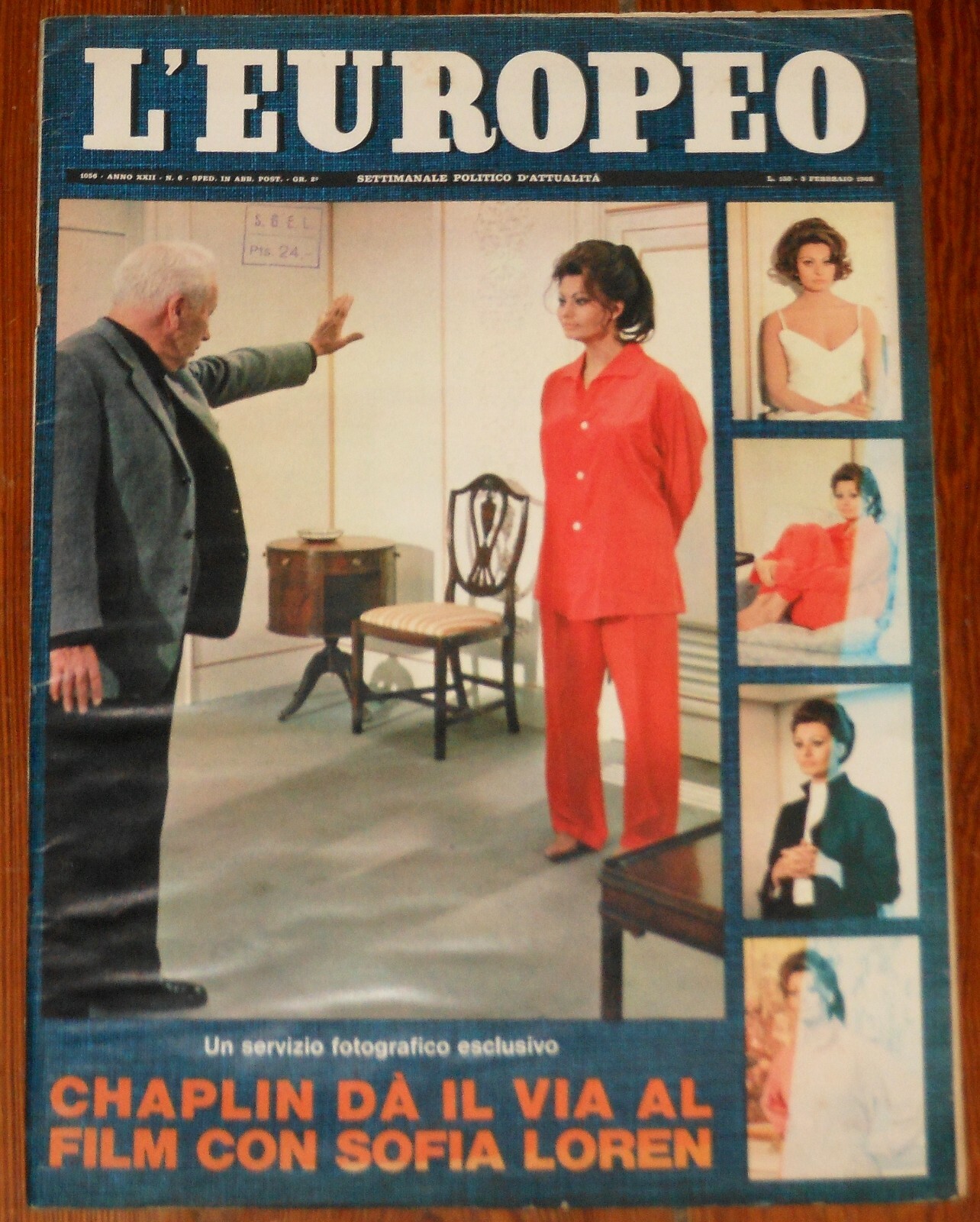 L'Eu #1056 1966 Sophia Loren Charles Chaplin Marlon Brando Audrey ...