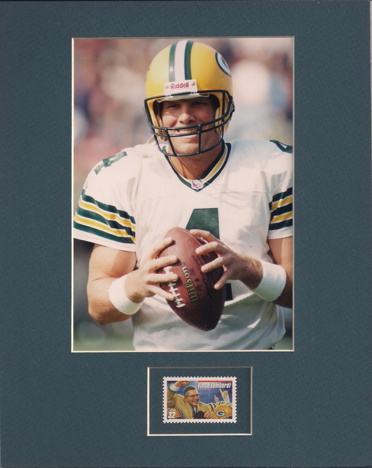 BRETT FAVRE - GREEN BAY PACKERS - FRAMEABLE POSTAGE STAMP ART - 0068 | eBay