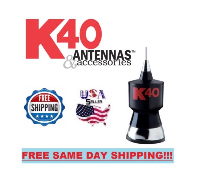 K40A 57.25" Base Load CB Antenna Kit with Stainless Steel Whip and ...