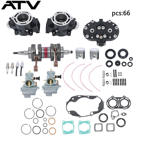 For Yamaha Banshee 350 Crank Cylinder Head Piston Complete Rebuild Kit ...