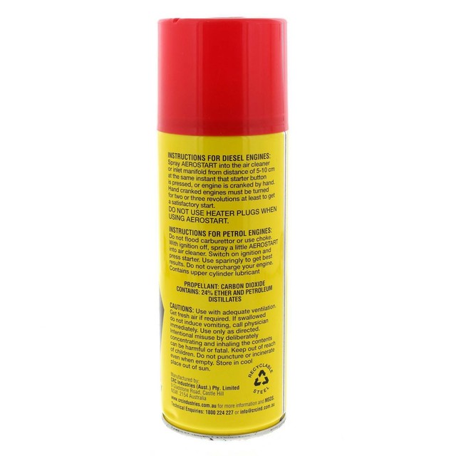 Aerostart Engine Starter for Hard to Start Engines 300g Aerosol Spray ...